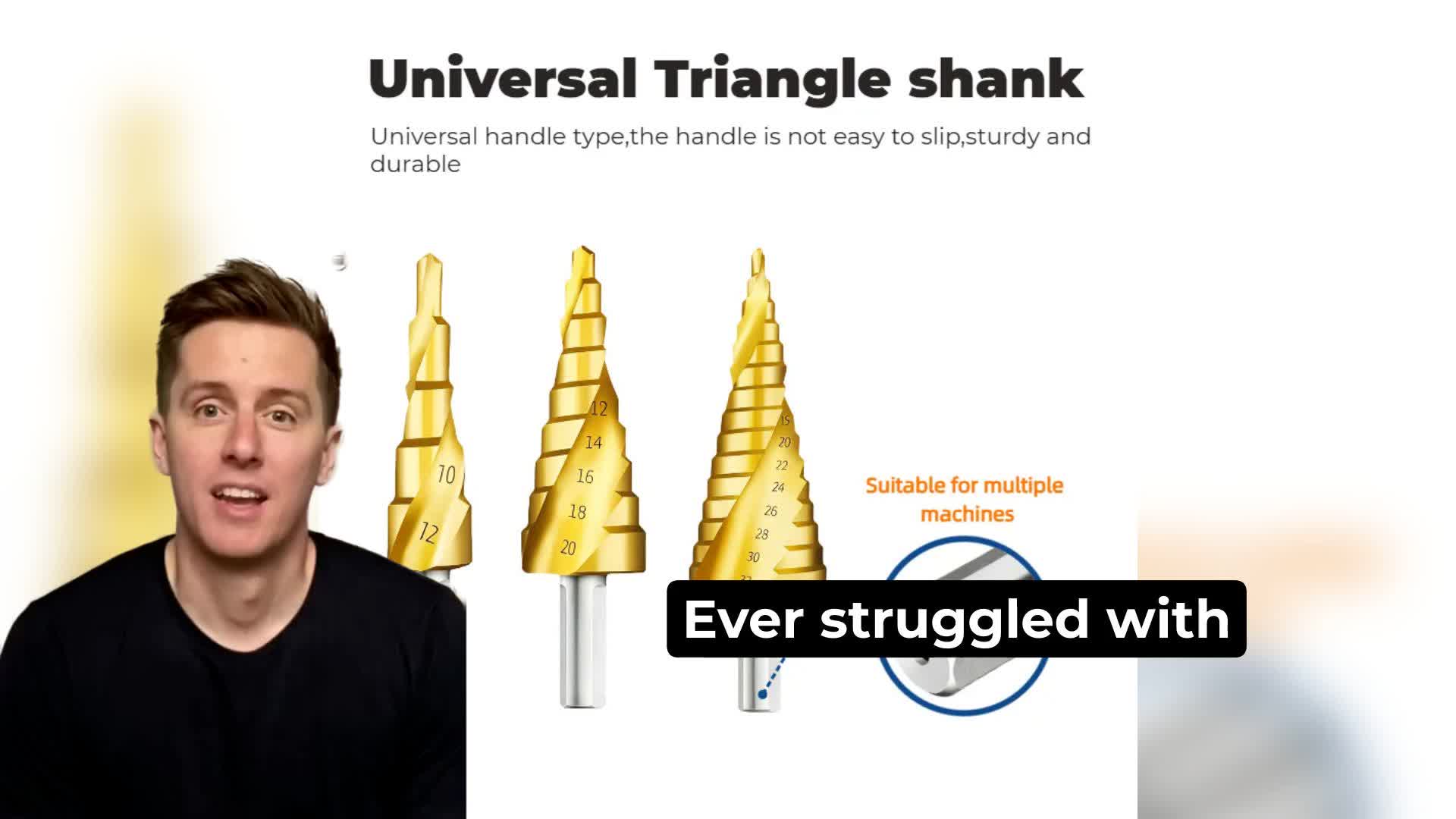 High Performance HSS M2 M35 SPOT DRILL BIT Coated Triangle Shank 4-12/4 ...
